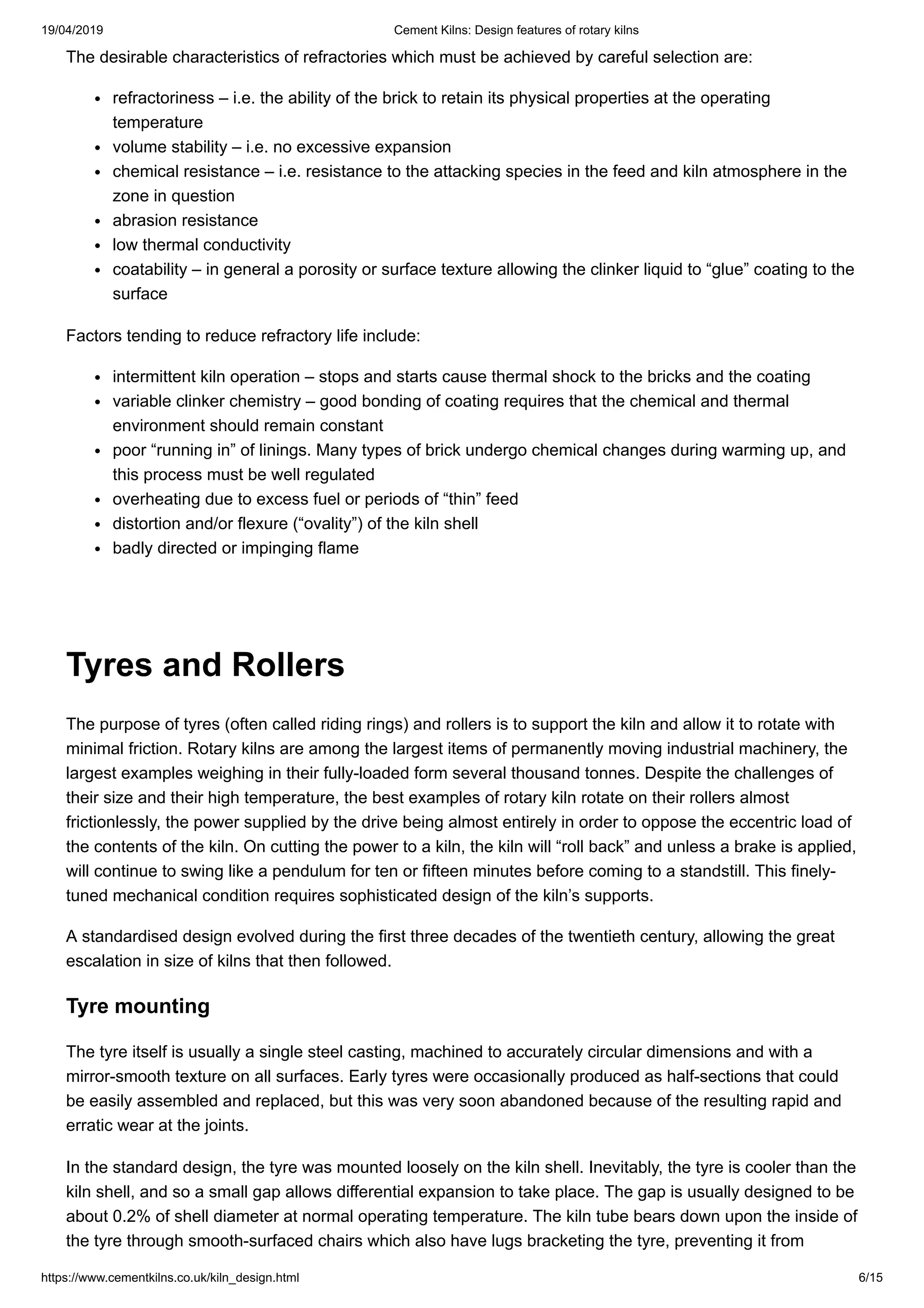 Cement kilns-design-features-of-rotary-kilns | PDF