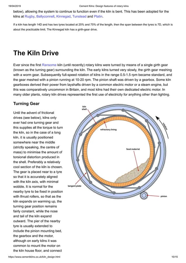 Cement kilns-design-features-of-rotary-kilns | PDF