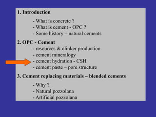Cement mineralogy and hydration of cement minerals | PPTX