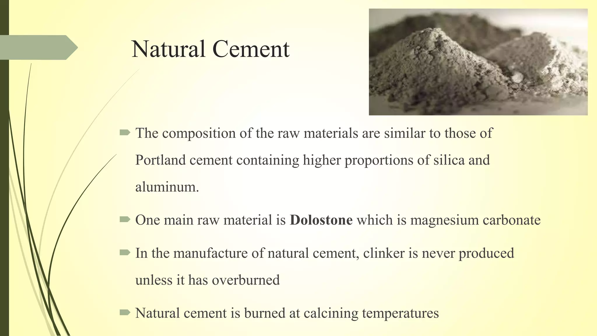 Cement- presentation | PPTX | Chemistry | Science