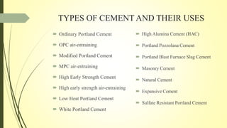 Cement- presentation | PPTX