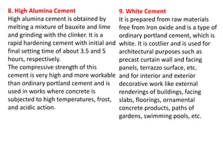 cement - uses, types and manufacturing process.pptx