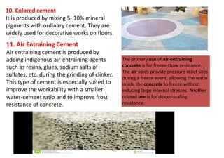 cement - uses, types and manufacturing process.pptx