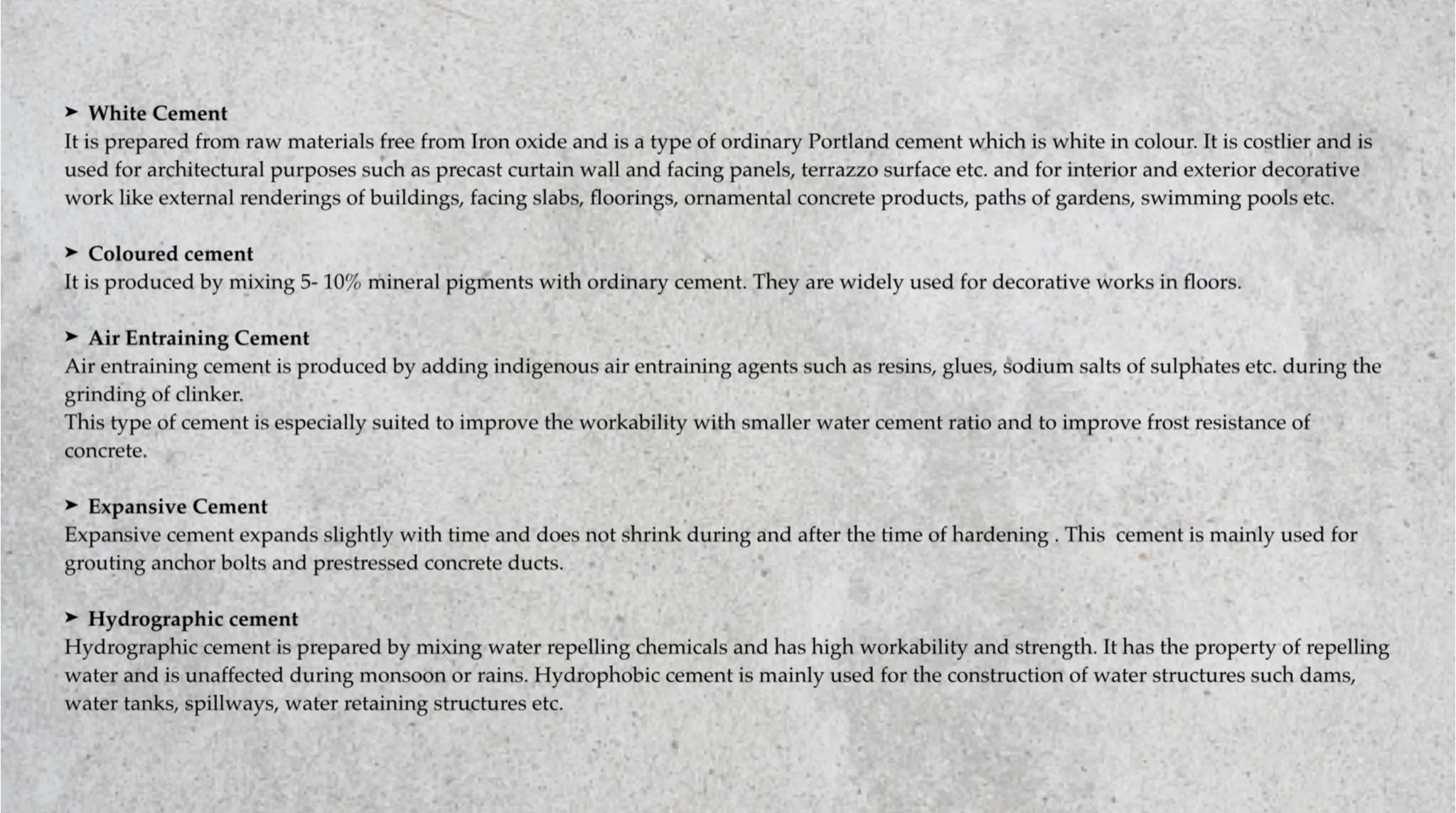 Comprehensive Overview of Cement: Types and Properties Explained | PDF