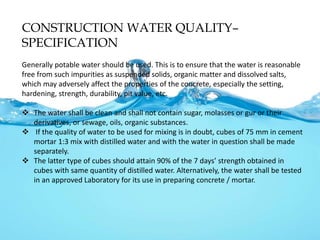 WATER IN CONSTRUCTION | PPTX
