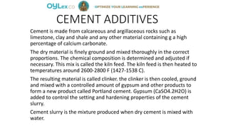 Cement additives | PPTX