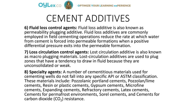Cement additives | PPTX