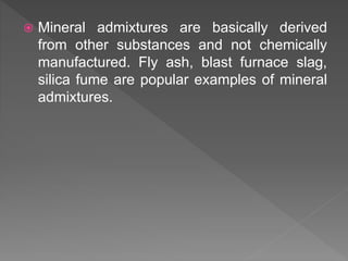 GGBS Cement addmixtures | PPTX | Chemistry | Science