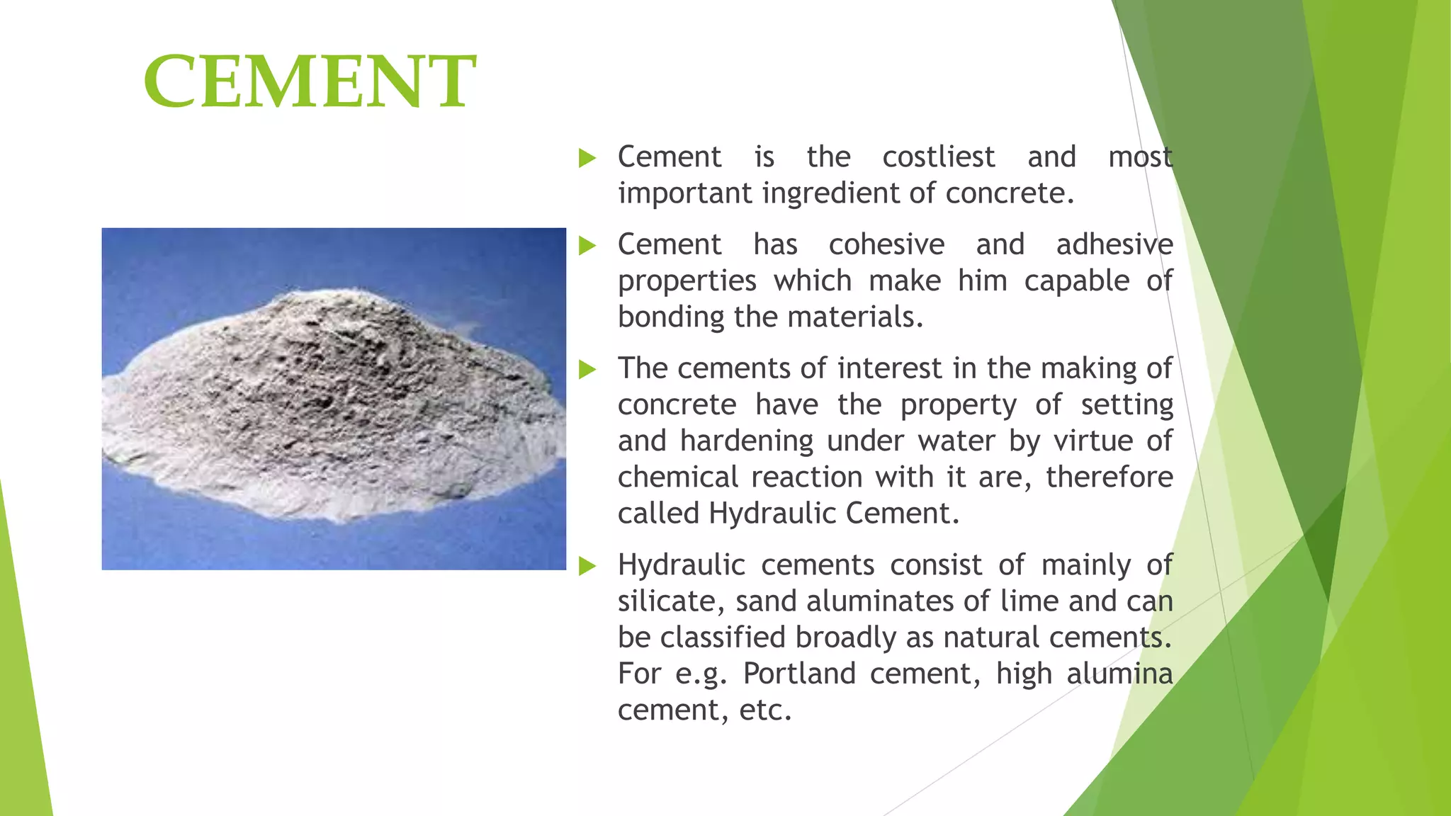 Cement and cement concrete | PPTX