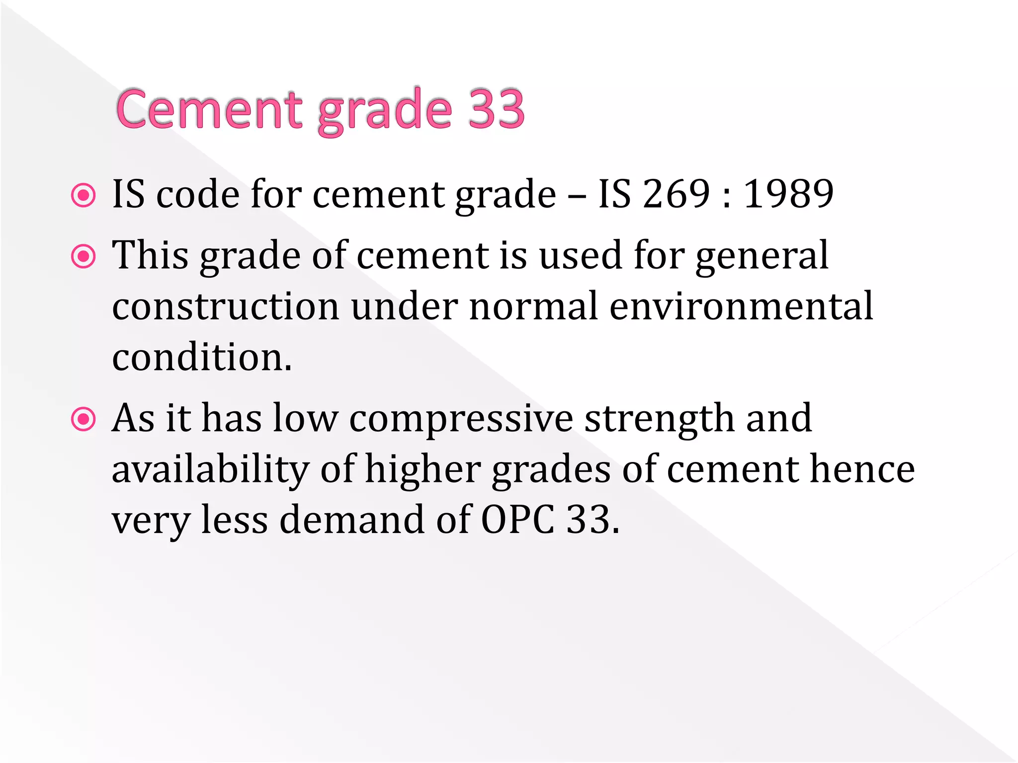 Cement and cement grades | PPTX