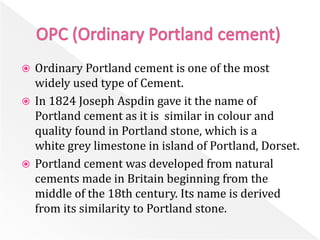 Cement and cement grades | PPTX