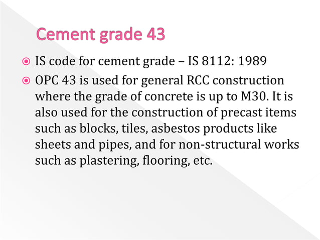 Cement and cement grades | PPTX