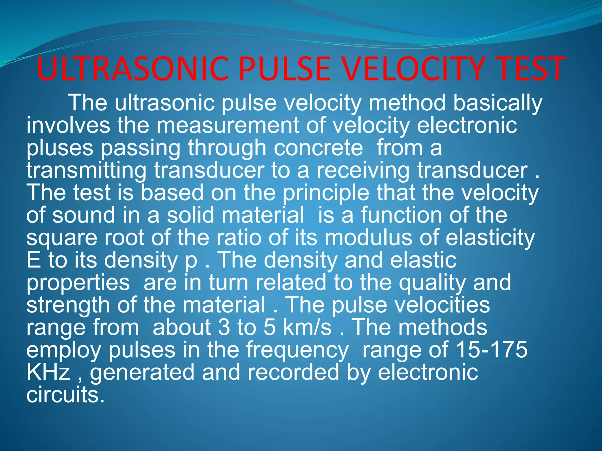 Cement and concrete destructive tests, | PPTX