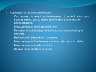 Cement and concrete destructive tests, | PPTX