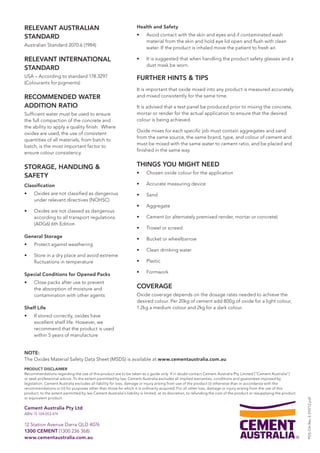 Cement Australia oxide pigments | PDF