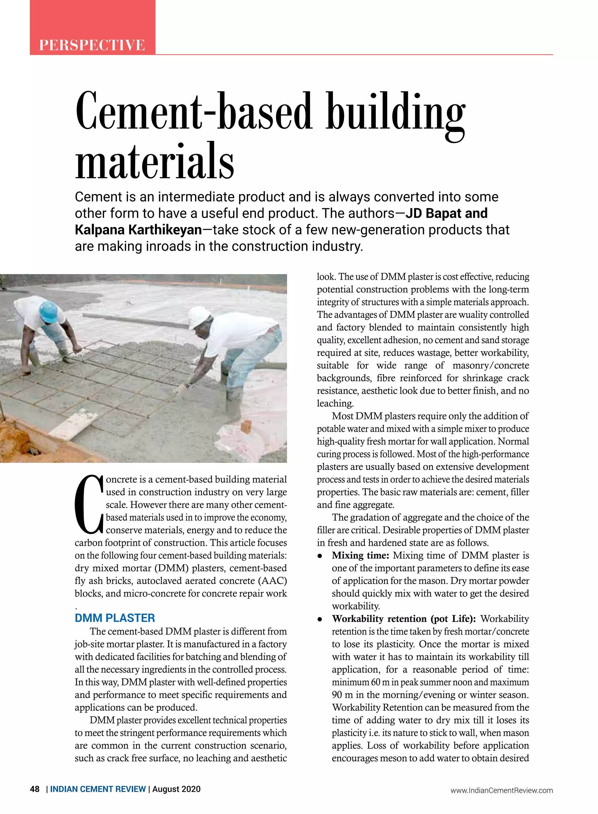 Cement based building_materials_icr_aug2020 | PDF