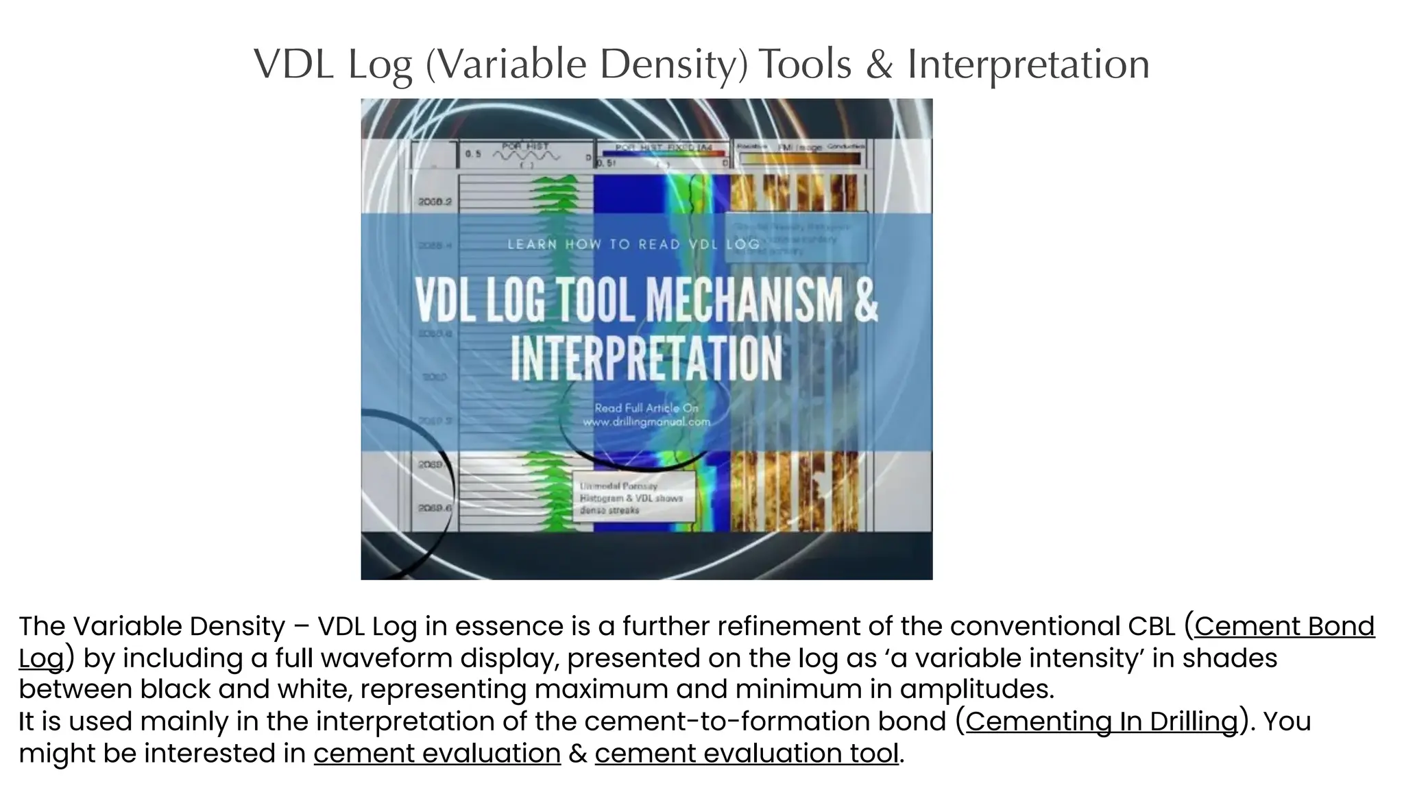Cement Bond (CBL) & variabile desnity (VDL) Logs.pdf