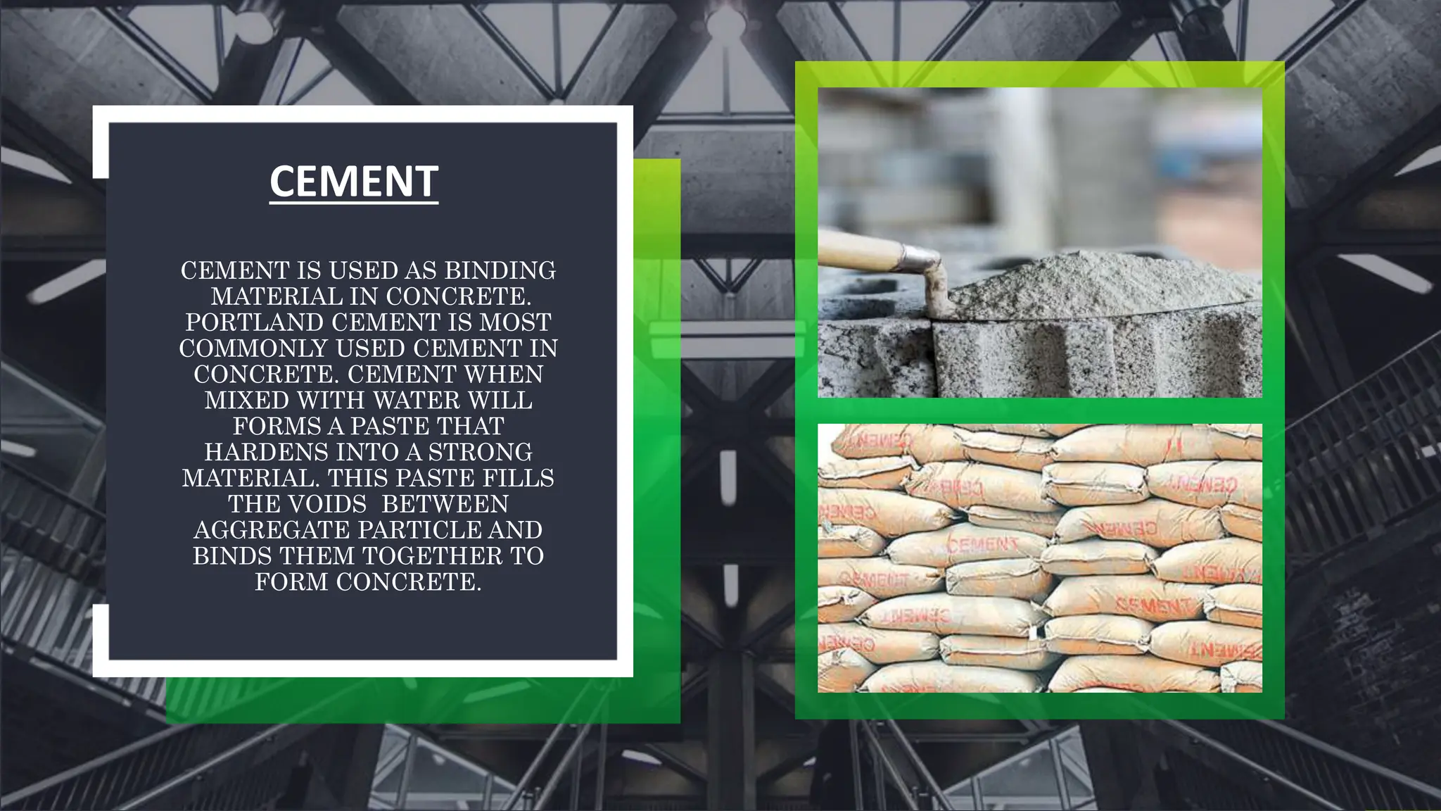 CEMENT CONCRETE (1) (1)construction and materials | PPT