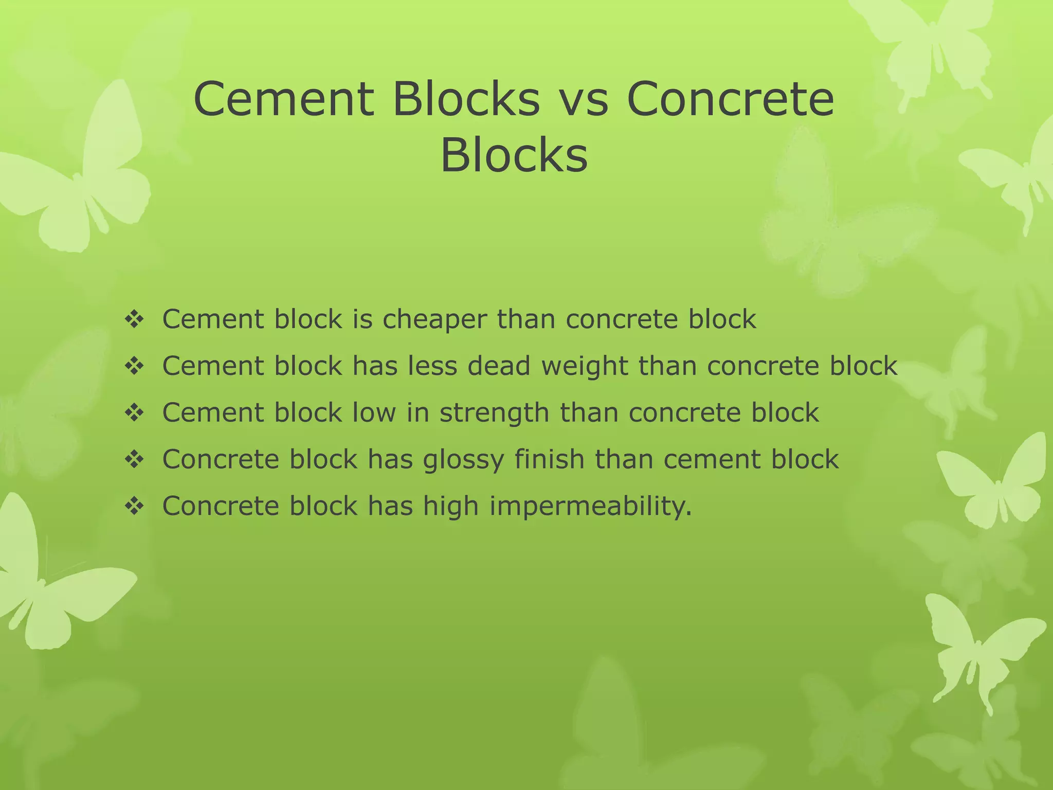 Cement & concrete blocks | PPTX