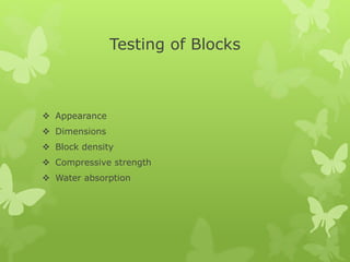 Cement & concrete blocks | PPTX