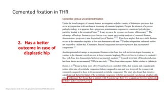 Cemented versus uncemented fixation in total hip replacement | PPTX