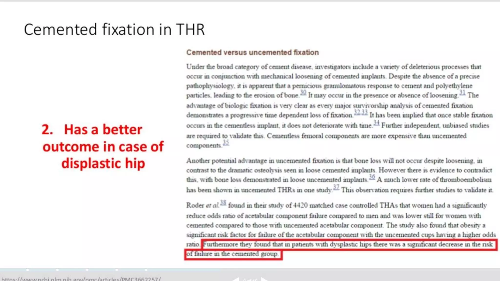 Cemented vs uncemented total hip arthroplasty | PDF