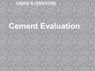 Cement Evaluation | PDF