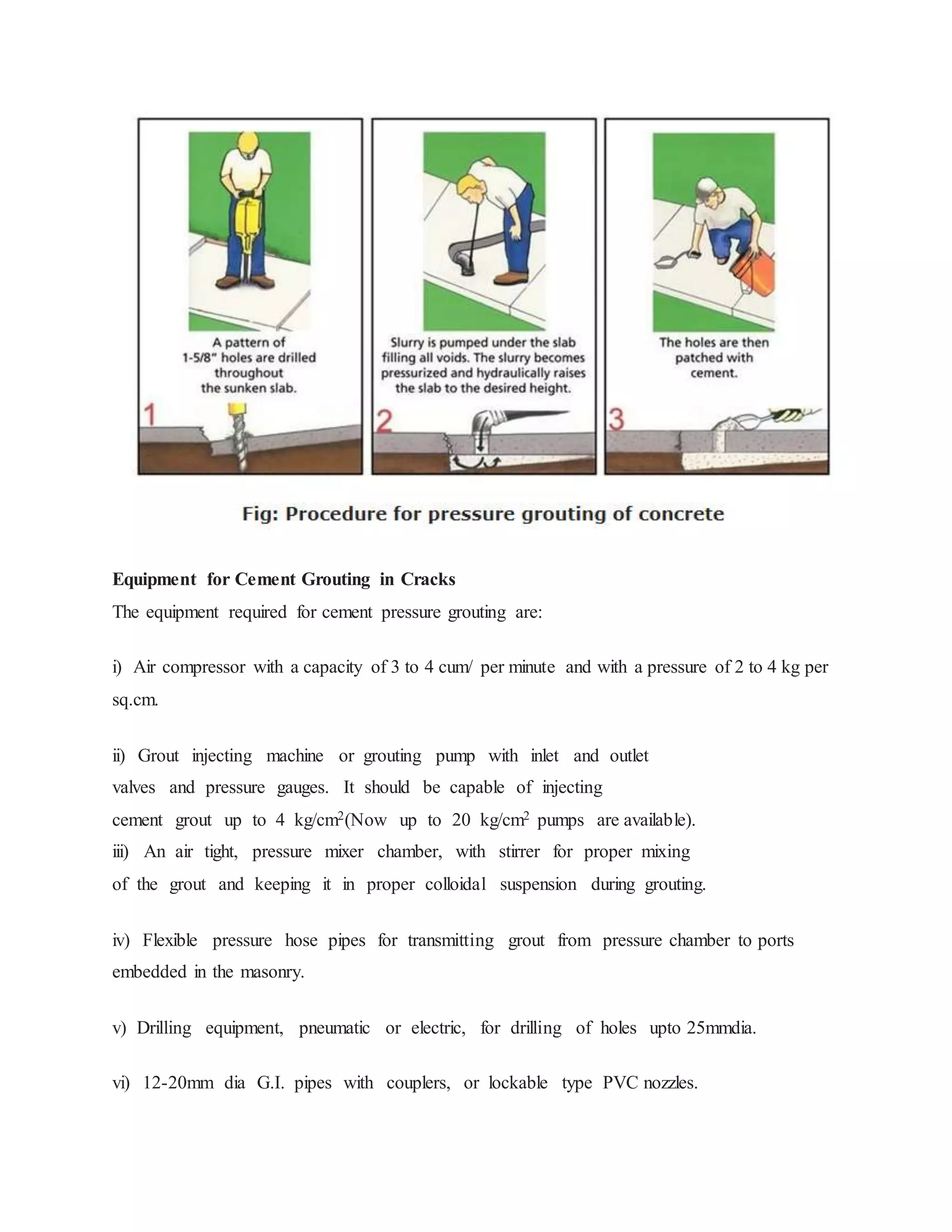 Cement grouting for cracks in concrete and masonry | DOCX