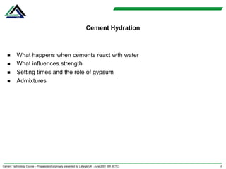 Cement Hydration cement cement cement cement | PPT