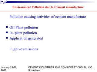 Cement industries EHS consideration | PPS