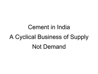 Cement industry | PPT