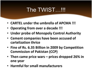 Cement industry of pakistan | PPTX