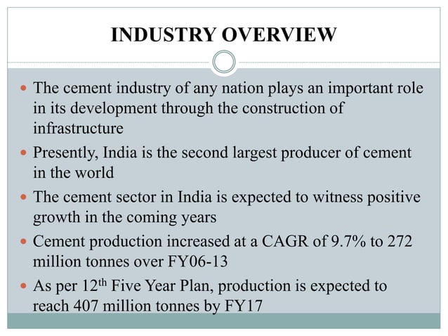 Cement industry | PPT