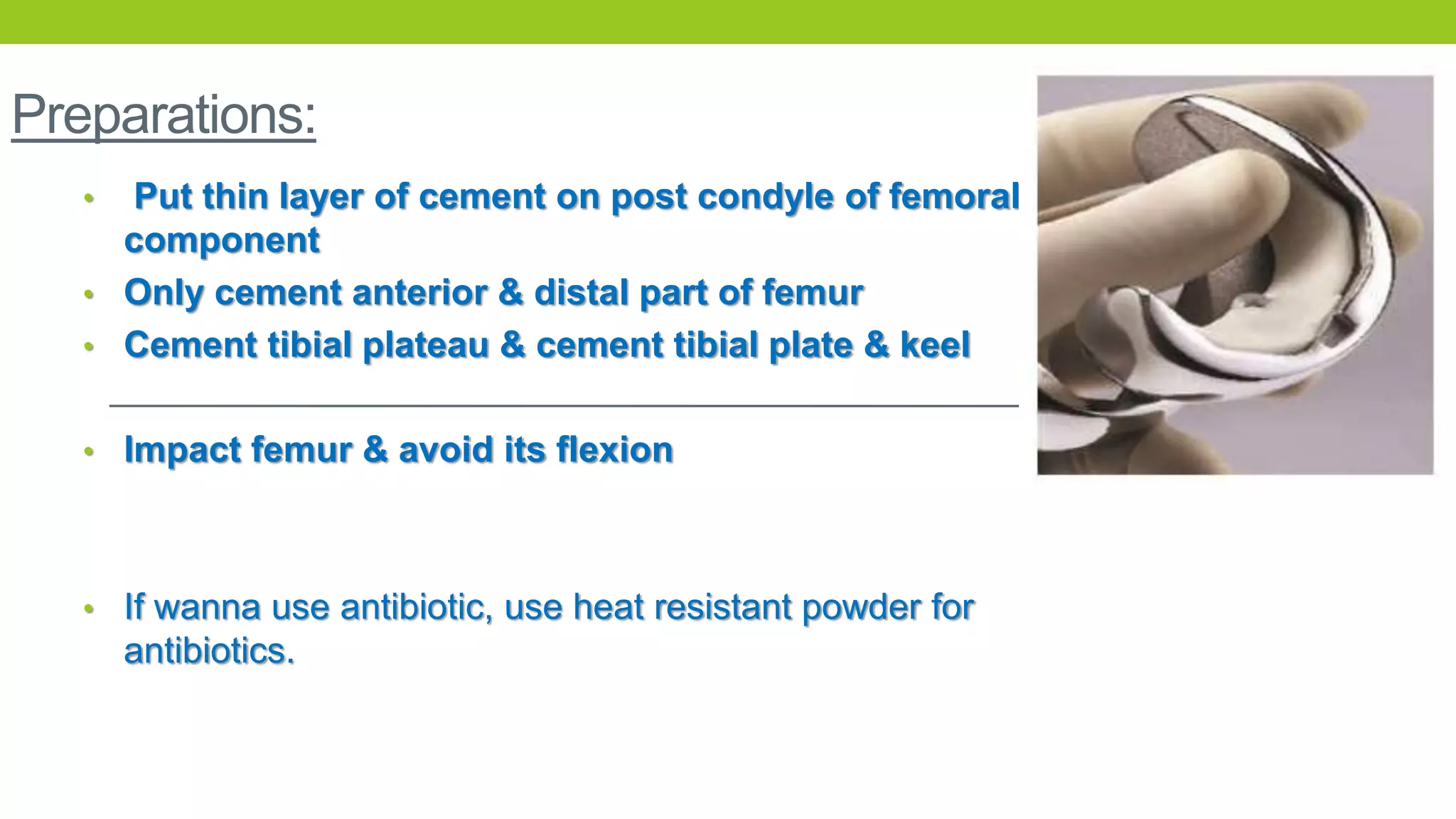 CEMENTING IN TOTAL KNEE REPLACEMENT SURGERY | PPTX