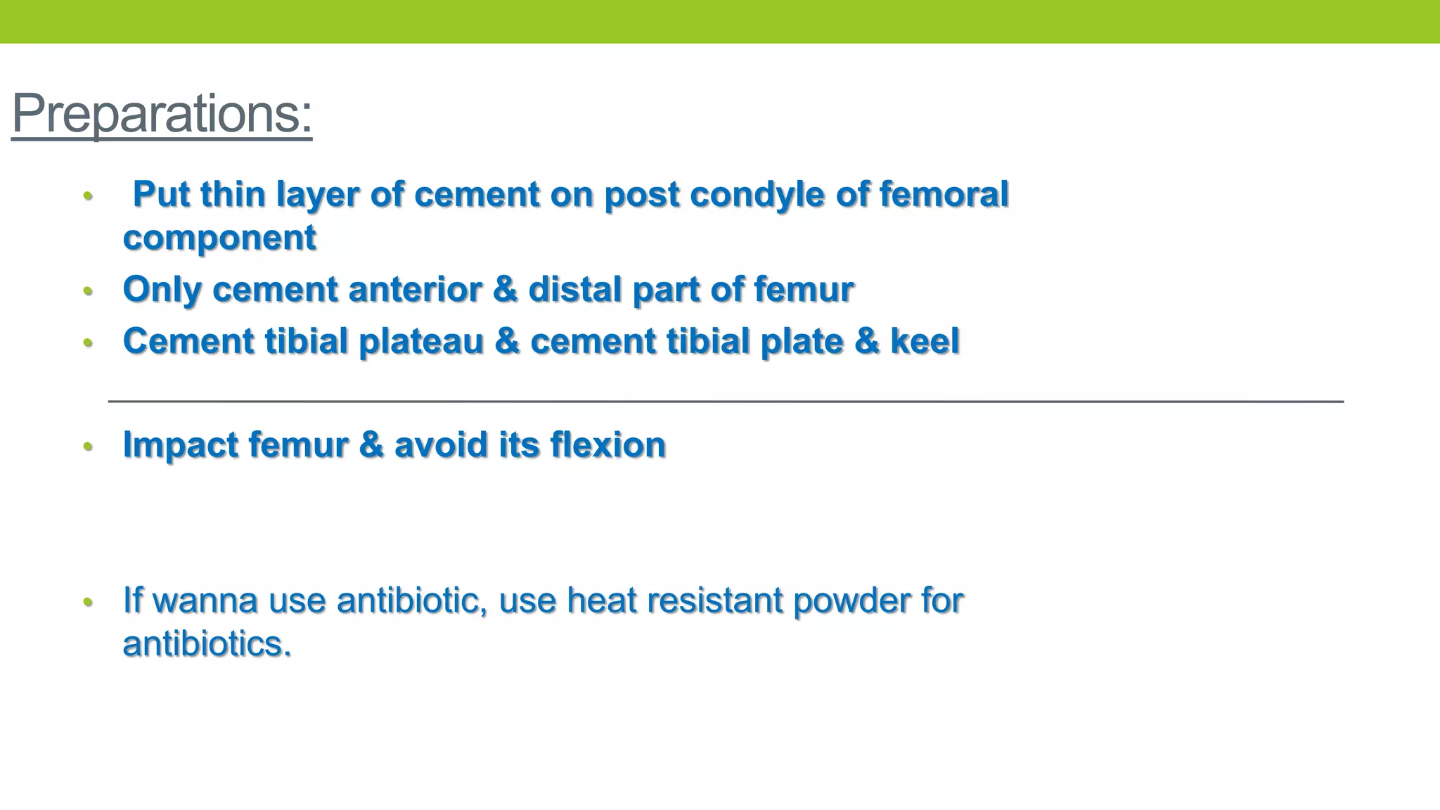 CEMENTING IN TOTAL KNEE REPLACEMENT SURGERY | PPTX