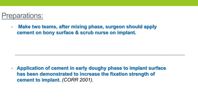 CEMENTING IN TOTAL KNEE REPLACEMENT SURGERY | PPTX