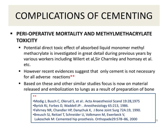 Bone cement,Cementing Generations, Complications & Recent advances | PPTX
