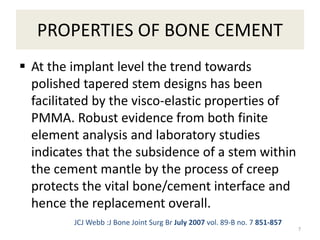 Bone cement,Cementing Generations, Complications & Recent advances | PPTX