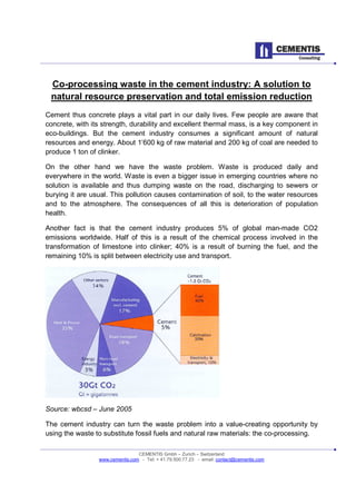 Cementis co-processing-of-waste-in-the-cement-industry | PDF