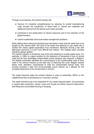 Cementis co-processing-of-waste-in-the-cement-industry | PDF