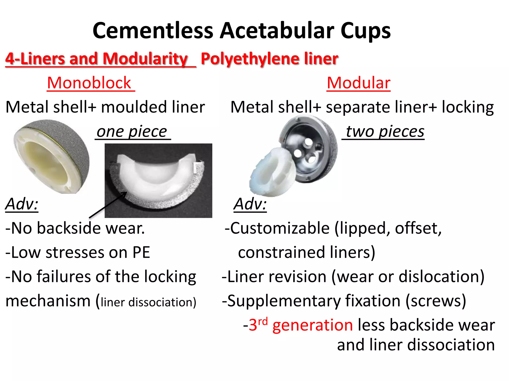 Cementless acetabular cups | PPTX