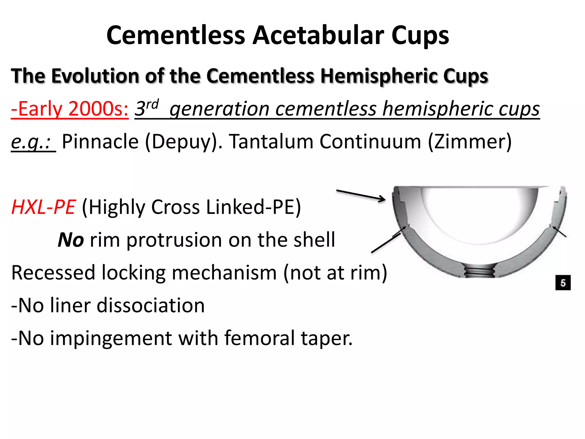 Cementless acetabular cups | PPTX