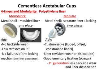 Cementless acetabular cups | PPTX