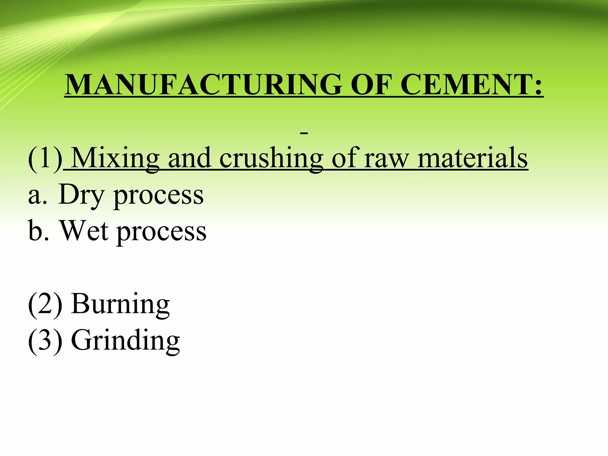 Cement manufacturing applied chemistry | PPT