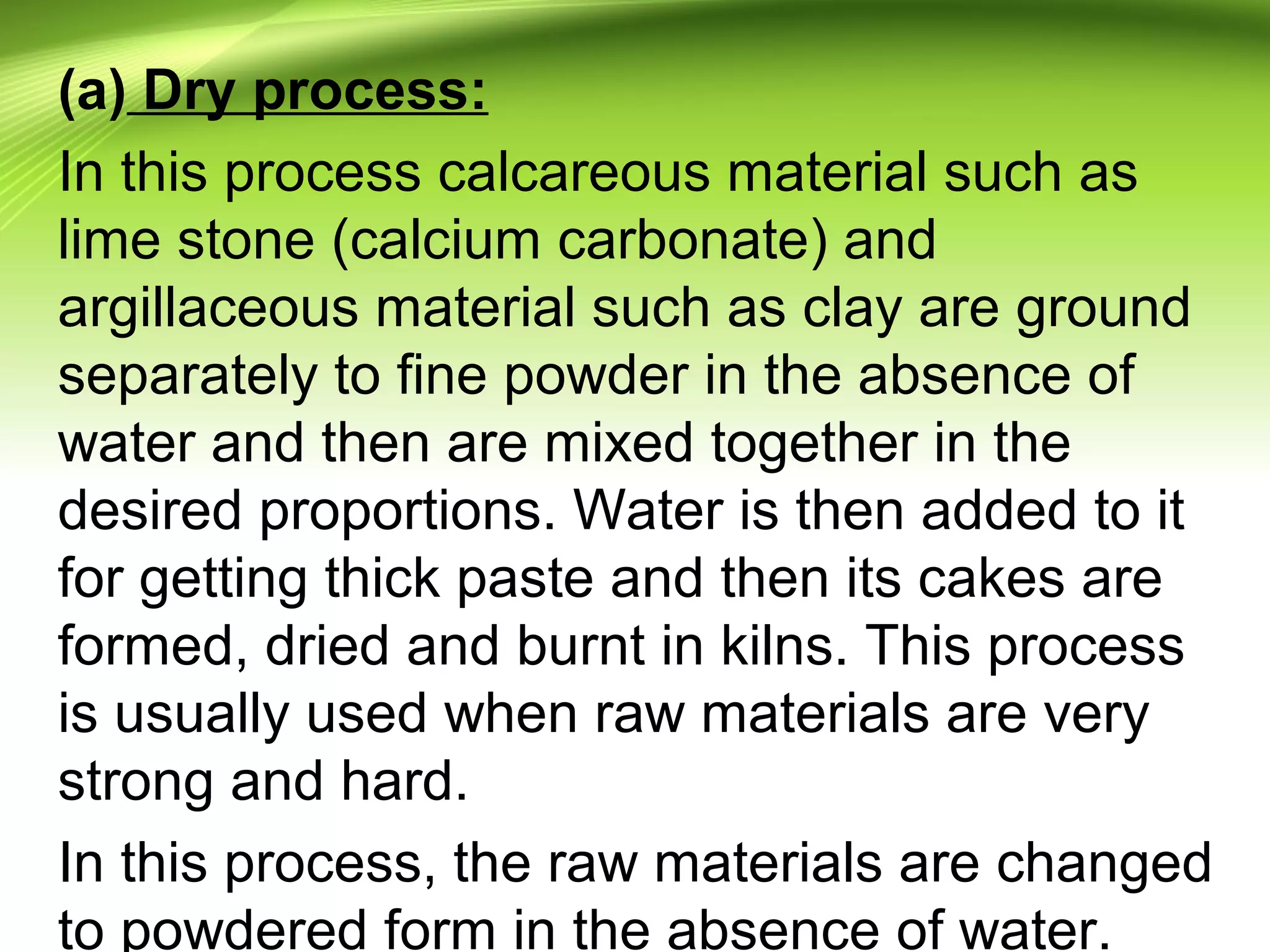 Cement manufacturing applied chemistry | PPT