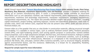 Project Report on Cement Manufacturing Plant | PPTX