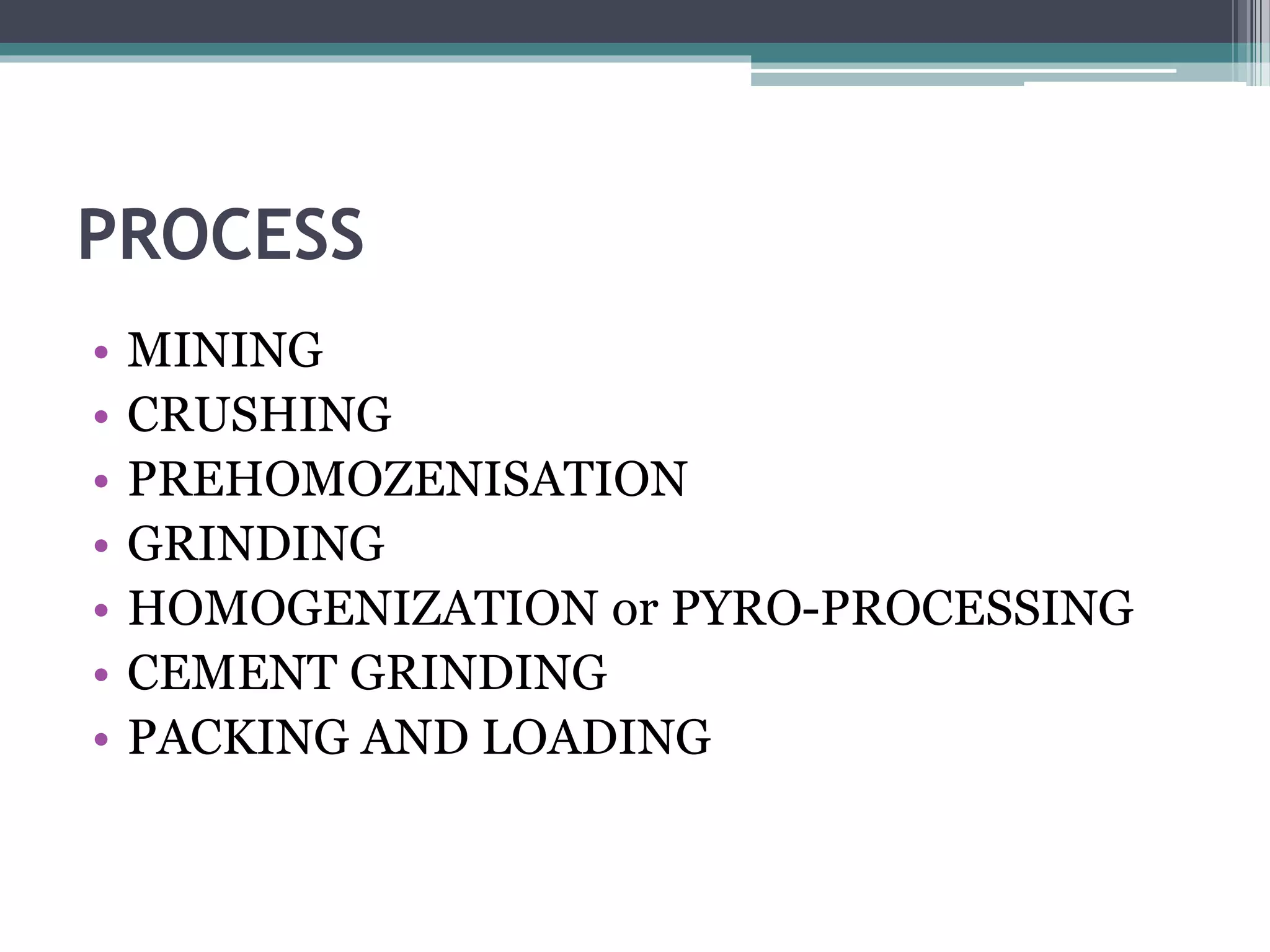 Cement manufacturing process by shubham malviya | PPT