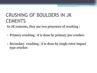 Cement manufacturing process by shubham malviya | PPT