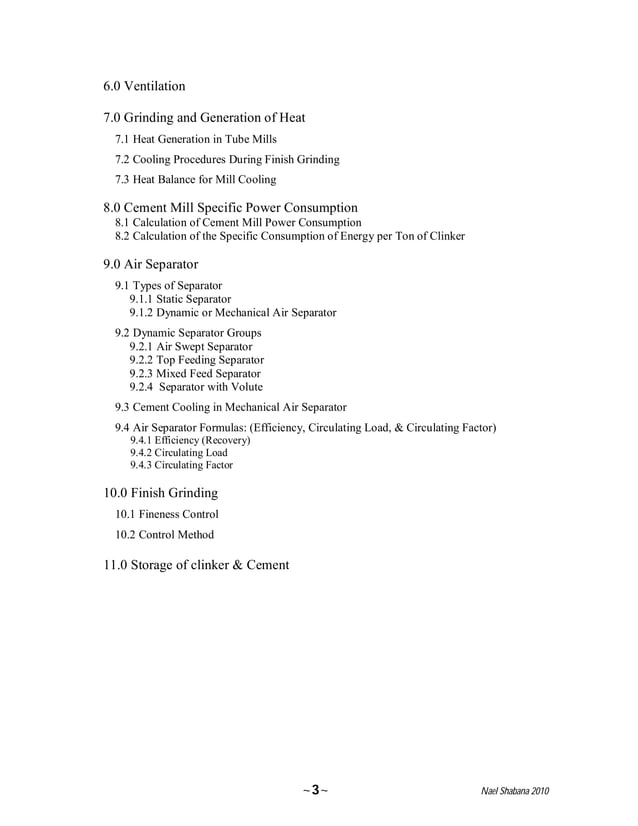 Cement mill notebook | PDF