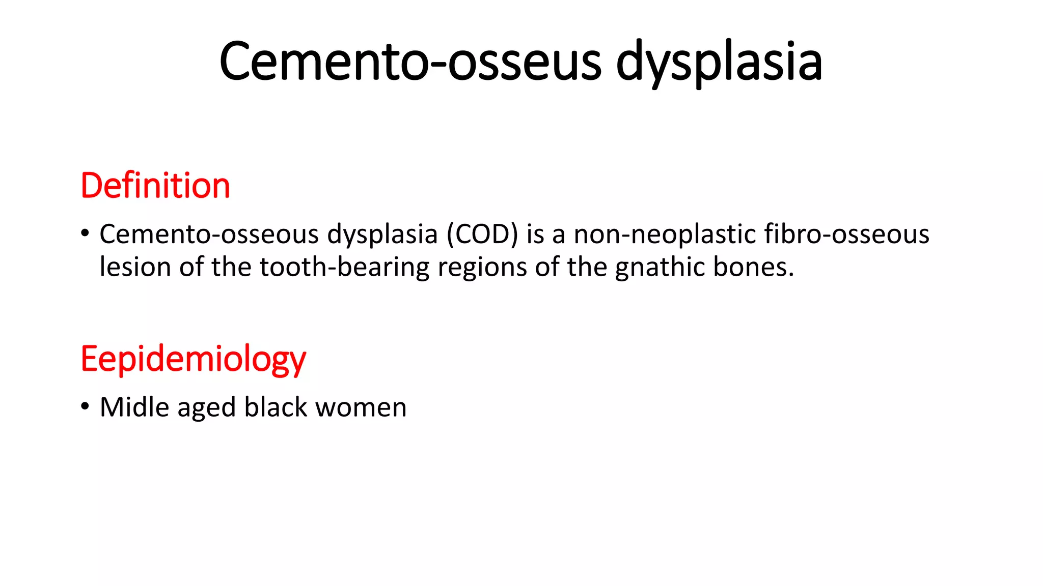 Cemento osseus dysplasia (Doctor Faris Alabeedi MSc, MMedSc, PgDip, BDS ...